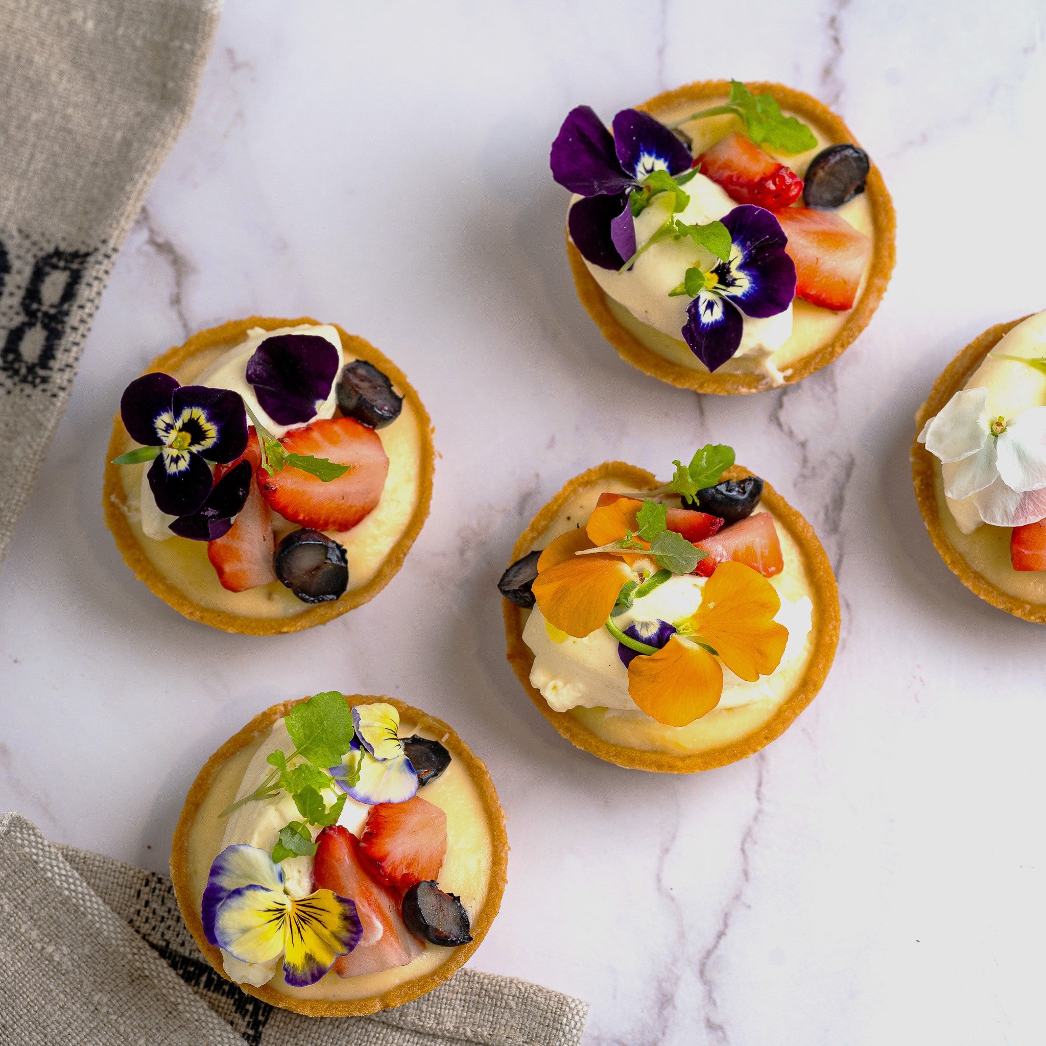 Lemon Curd Tartlets - Exquisite Sweet Canapes | Millstone Patisserie